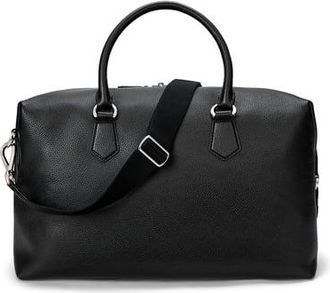 Polo Ralph Lauren Leder -Schwarz -Wochenendtasche - Schwarz