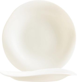 Arcoroc ARC G4379 Tendency Uni Teller flach, 22cm, Zenix, weiß, 6 Stück