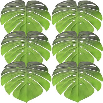 NUOBESTY 6 St&uuml;ck Teiliges rutschfeste Monstera Blattform Tischsets aus Langlebigem Eva Hitzeisolierend und Dekorativ f&uuml;r Esszimmer Party Geburtstag und Tischsc