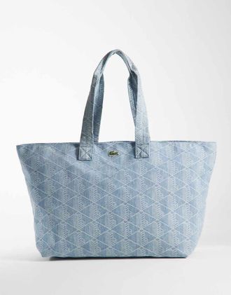 Lacoste Tote bag &agrave; monogramme - Bleu