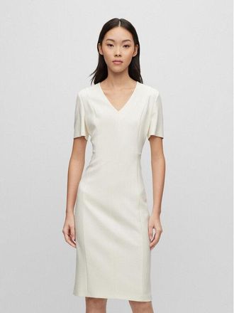 HUGO BOSS Kleid für den Alltag Damaisa 50490044 Beige Slim Fit