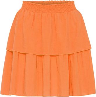Americandreams Americandreams, Femme, Jupes, Orange, Taille: 38 FR Sally Ruffled Skirt