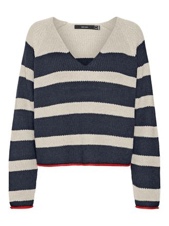 Vero Moda VMFABULOUS LS V-Neck Short Pullover Boo