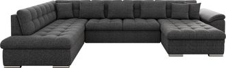 Mirjan24 Eckcouch Ecksofa Niko, Design Sofa Couch mit Schlaffunktion U-Sofa Große Farbauswahl Wohnlandschaft (Ecksofa Rechts, Majorka 03)