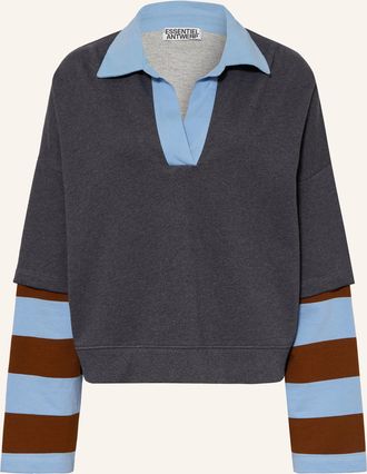 Essentiel Sweatshirt Kantelou Im Materialmix grau