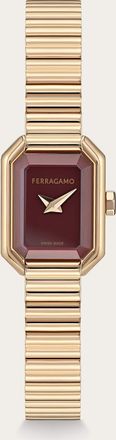 Ferragamo Damen Ferragamo Crystal Petite Uhr Burgund