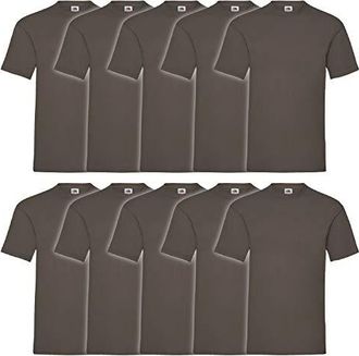Fruit Of The Loom Lot de 10 T-shirts Taille : S-5XL Plusieurs couleurs XL chocolat