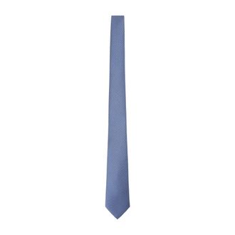 Kiton Micro-geometrische Seidenkrawatte mit 7 Falten - - Accessories - Herren - Blau - ONE SIZE