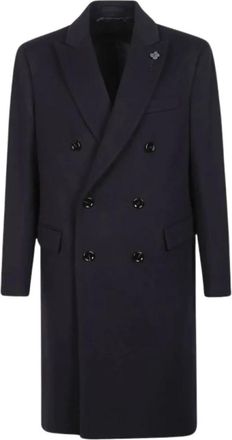 Lardini Zweireihiger Mantel - - Coats - Herren - Blau - 2XL