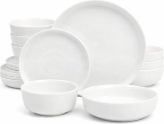 Gibson Home Oslo Geschirrset, Service f&uuml;r 4 Personen (16-teilig), Wei&szlig;