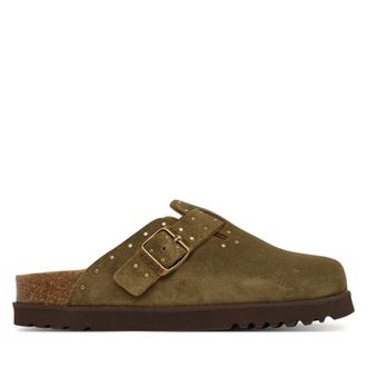 Scholl Pantoletten Scholl Beatriz Clog F00715 Khakifarben