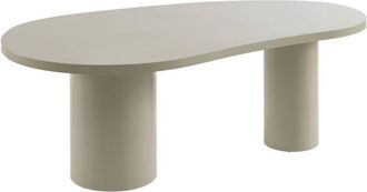 Sweeek Organischer Esstisch mit Heveaholzstruktur, 8 Plätze