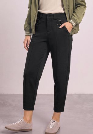 Street One Stoffhose STREET ONE, Damen, Gr. 32, L&auml;nge 28, schwarz, Stoff, 61% Viskose, 32% Polyamid, 7% Elasthan, unifarben, comfort fit kn&ouml;chelfrei, Hosen Stoff