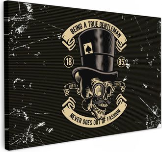 MuchoWow &copy; Leinwand Bilder Gro&szlig; 120x80 cm XXL Wanddeko Wohnzimmer Aesthetic Room Decor Deko Zimmer Wandbilder Modern Fotogeschenke Retro - Schwarz - Zitat - To