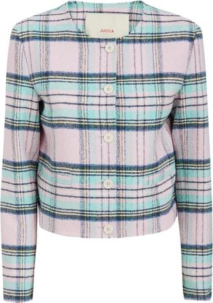 Jucca Femme, Vestes, Multicolore, Taille: 38 FR Veste &agrave; carreaux