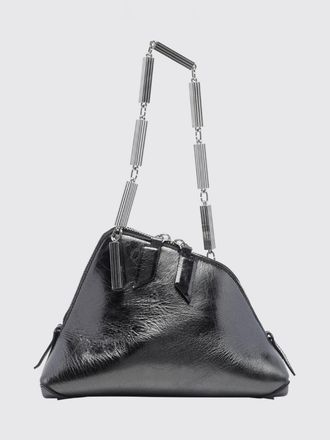 The Attico Mini sac &agrave; main La Scala en cuir de veau avec anse en maille m&eacute;tallique