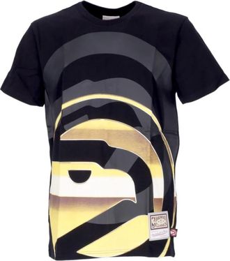 Mitchell & Ness T-Shirt NBA Big Face 4.0 Tee Hardwood Classics Atlhaw - - Tops - Herren - Schwarzk - L
