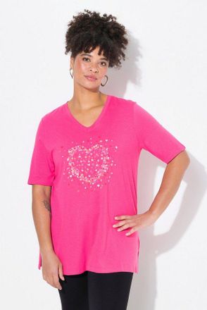 Miamoda T-Shirt T-Shirt A-Linie Herz-Print