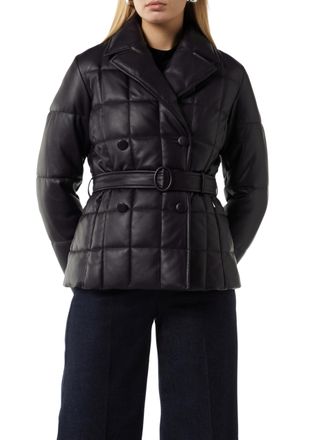 Comma Steppjacke aus Lederimitat