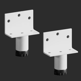 Generic Sofa Beistelltisch F&uuml;&szlig;e, 2er-Set Verstellbare M&ouml;belbeine Aus Metall, Mit Schrauben F&uuml;r Schrank- Und Tischbeine, Kommoden, Betten, St&uuml;hle, Schr&auml;nke(Wei