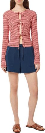 Scotch & Soda Structured Gingham Midi Dress