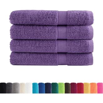 vidaXL Premium-Handt&uuml;cher solund 4 Stk. Lila 100x200 cm 600 g/m&sup2; - Vidaxl