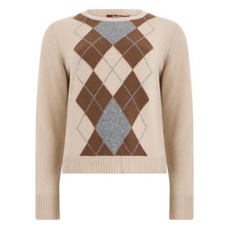 Max Mara Femme, Pulls, Beige, Taille: 42 FR Pull Gettone