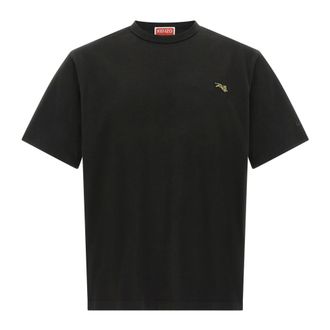 Kenzo Homme, Tops, Noir, Taille: XL T-shirt brod&eacute; Jumping Tiger