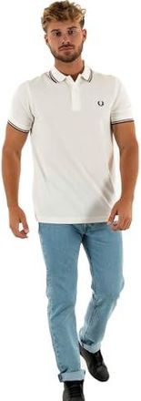 Fred Perry POLO UOMO FRED PERRY DOPPIA RIGA SNWHT/BRED/NVY