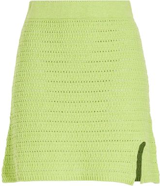 8 by YOOX COTTON BLEND CABLE KNIT MINI SKIRT