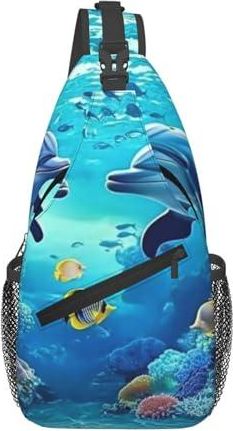 Generic Sac &agrave; dos &agrave; bandouli&egrave;re pour homme Motif dauphin