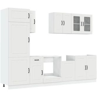 vidaXL 8-tlg. K&uuml;chenschrank-Set Kalmar Wei&szlig; Holzwerkstoff Vidaxl