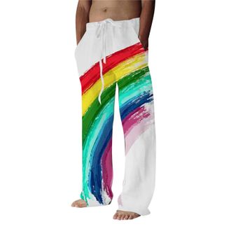 Generic Freizeithose Herren Lang - Herren Freizeithose mit digitalem 3D Druck abstraktem Muster praktischem Kordelzug f&uuml;r bequemen Sitz