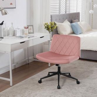 Woltu B&uuml;rostuhl ergonomischer, Schreibtischstuhl ohne Armlehnen, Drehstuhl mit breiter Sitzfl&auml;che, Arbeitsstuhl h&ouml;henverstellbar, R&uuml;ckenlehne