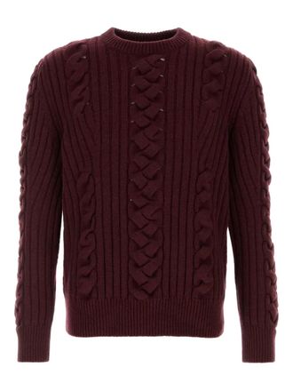 Alexander McQueen Pullover mit Zopfmuster - Rot