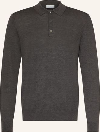 Profuomo Profuomo Strick-Poloshirt braun