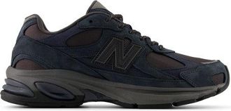 New Balance Unisex 2010 in Grau/Schwarz/Blau, Leder, Gr&ouml;&szlig;e 40.5