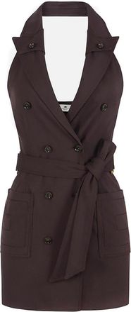 Elisabetta Franchi Robe Au Genou - Marron