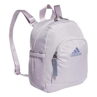 adidas Linear Mini Backpack Small Travel Bag Sac à Dos, Gris argenté/Violet argenté, Taille Unique Mixte