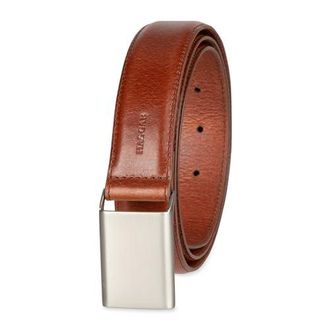 Haggar Sleek Plaque Buckle Dress Belt Ceinture, Cognac, 38/40 US Large Homme