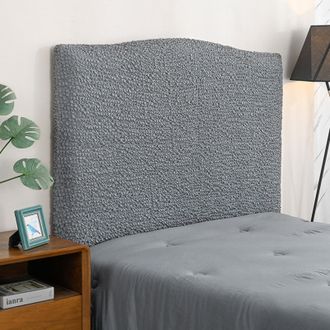 Generic Dehnbarer bogenf&ouml;rmiger Bettkopfteil Bezug Bettbezug f&uuml;r Queen Kingsize Betten gebogen Kopfteil Bezug Zertifiziert strapazierf&auml;hig staubdichter Schutz