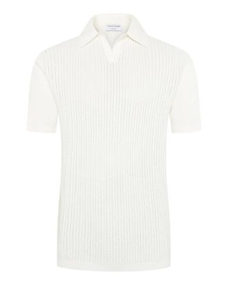 Tiger Of Sweden Geripptes Poloshirt aus Baumwolle in