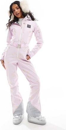 OOSC Schicker Skianzug in Rosa mit Sternmuster
