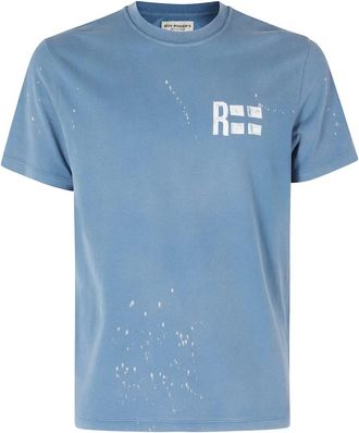 Roy Rogers Homme, Tops, Bleu, Taille: M T-Shirt Flag Destroyed