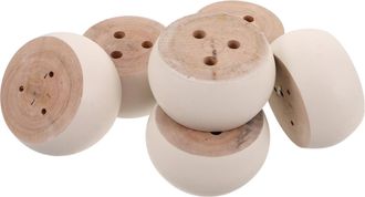 Cabilock 6 Stück Sofa erhöhung senioren couchtisch Holzschrankfüße hölzerne Couchbeine couchfüsse TV - Schreibtisch füße White