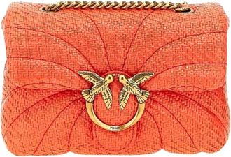 Pinko Pinko, Femme, Sacs, Orange, Taille: ONE Size Small Leather Bucket Bag