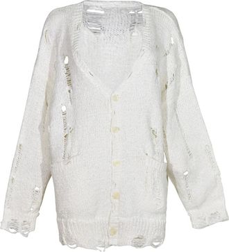 R13 Femme, Pulls, Blanc, Taille: 38 FR Cardigan