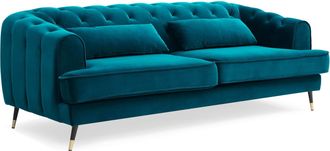 Menzzo Sofa, Blau Gr&uuml;n, L198 x T86 x H71 cm