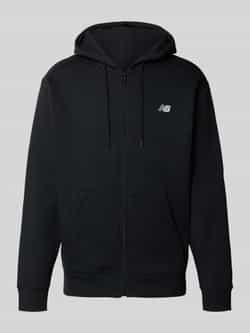 New Balance Sweatjacke mit K&auml;nguru-Tasche und Label-Stitching