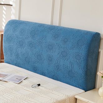 Generic Elastischer Flanellbezug mit Bettkopfteil Bezug Muster, Queen Kingsize Gr&ouml;&szlig;e, Kopfteil Bezug Staubschutzh&uuml;lle f&uuml;r Schlafzimmerdekoration Sonnenblume -